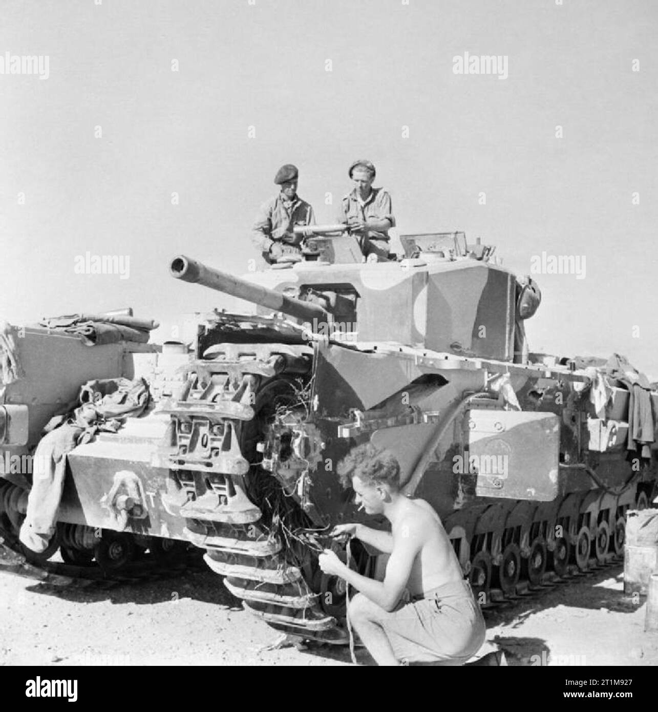 The British Army in North Africa 1942 A Churchill III tank of 'Kingforce', 6 November 1942. One ...