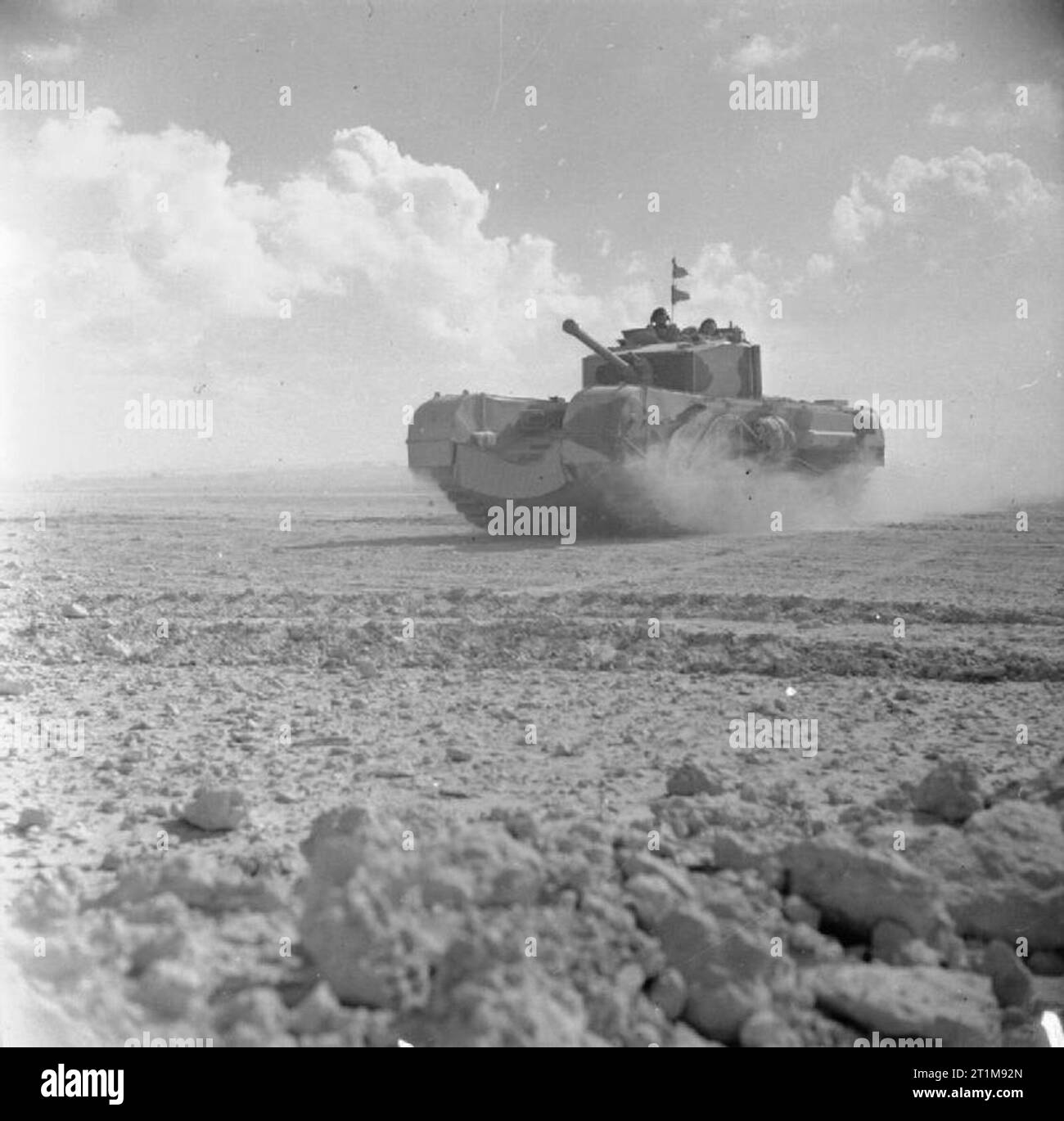 The British Army in North Africa 1942 Churchill III tank of 'Kingforce', 1st Armoured Division ...