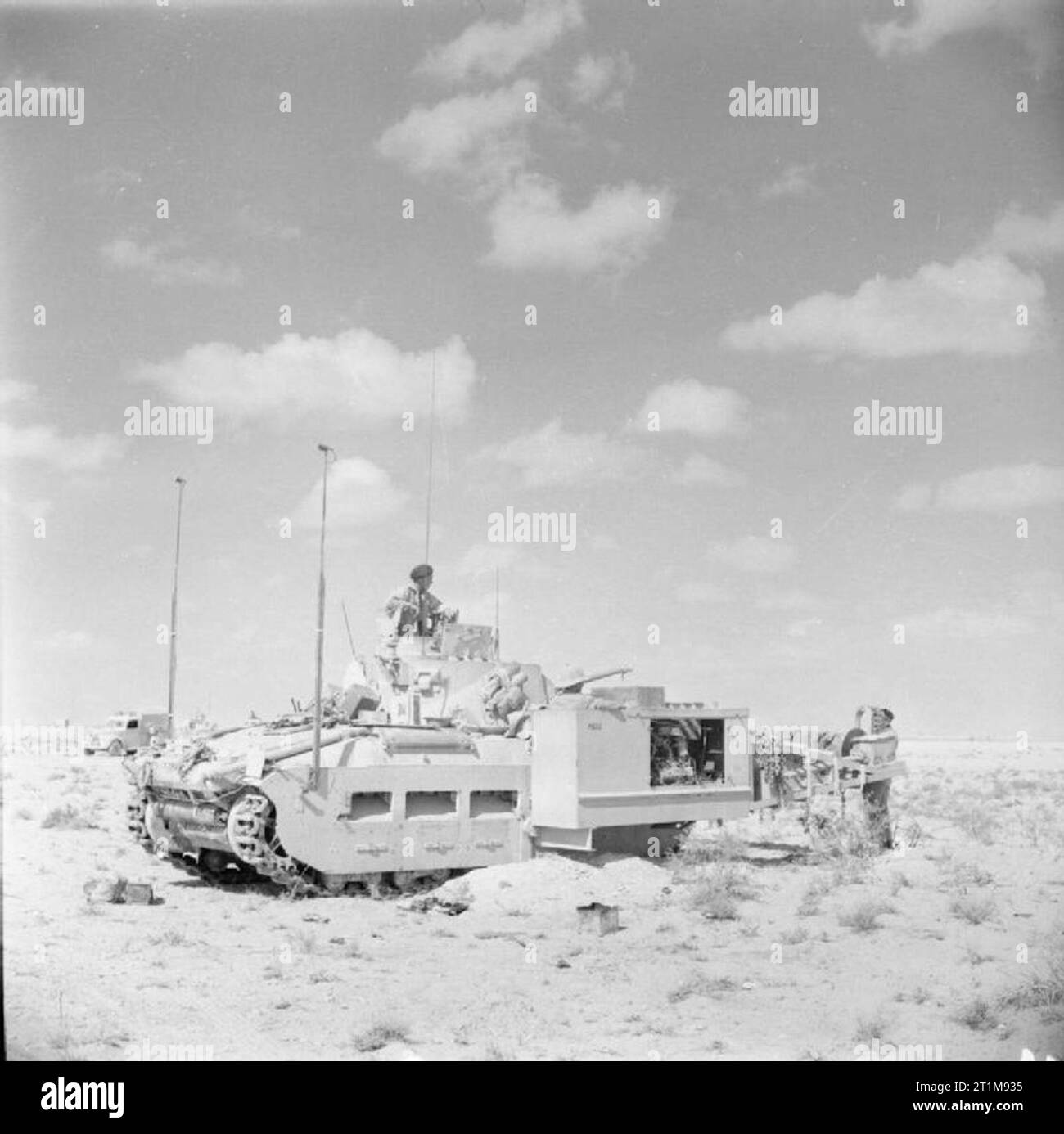 The British Army in North Africa 1942 A Matilda Scorpion flail tank, 2 ...