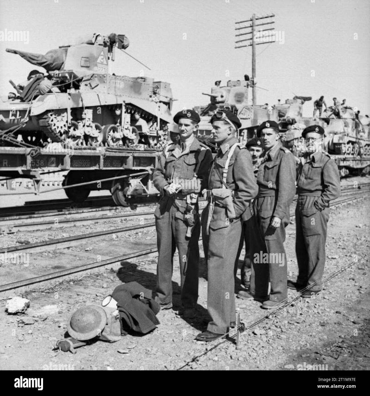 The British Army in North Africa 1942 Stuart and Grant tanks loaded ...