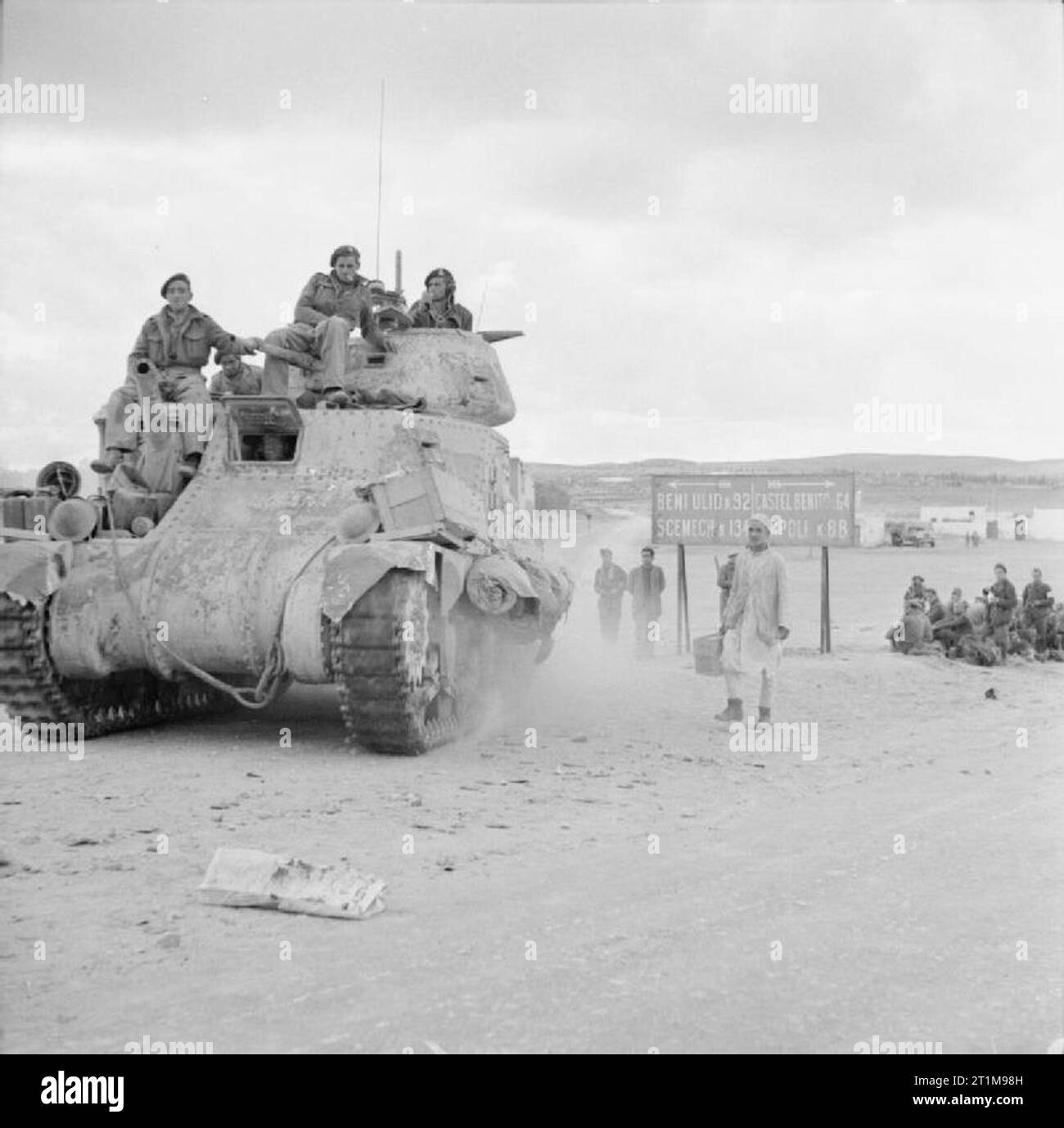 The British Army in North Africa 1943 A Grant tank passing through ...