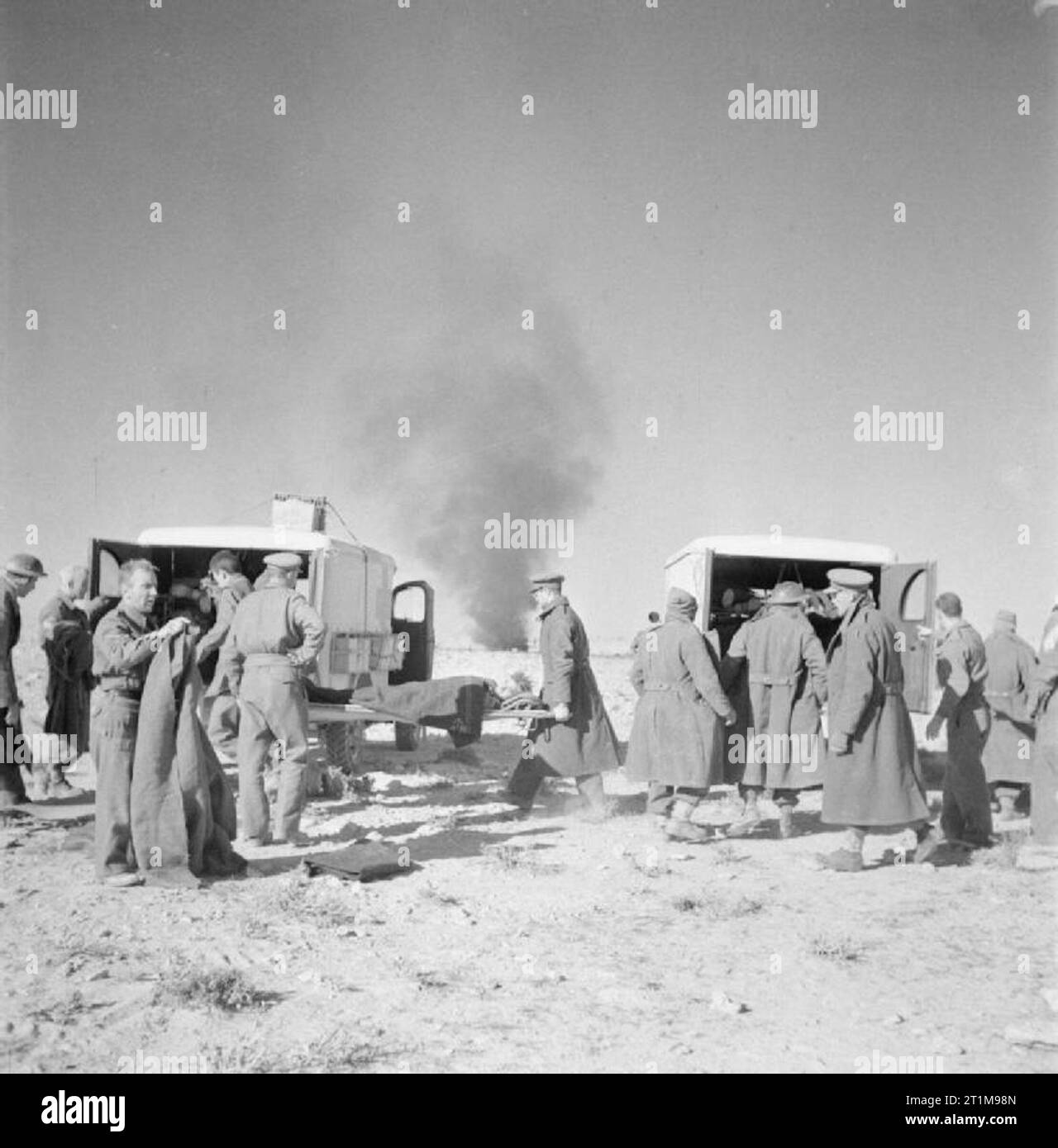 The British Army in North Africa 1943 Casualties are treated after an ...