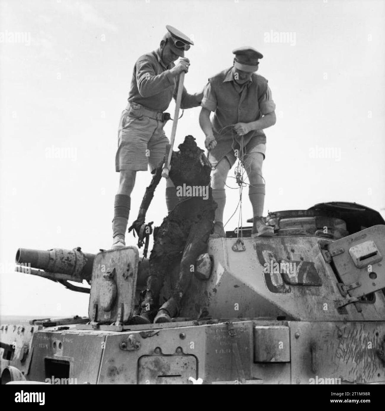 The British Army in North Africa 1942 The burnt remains of the radio ...