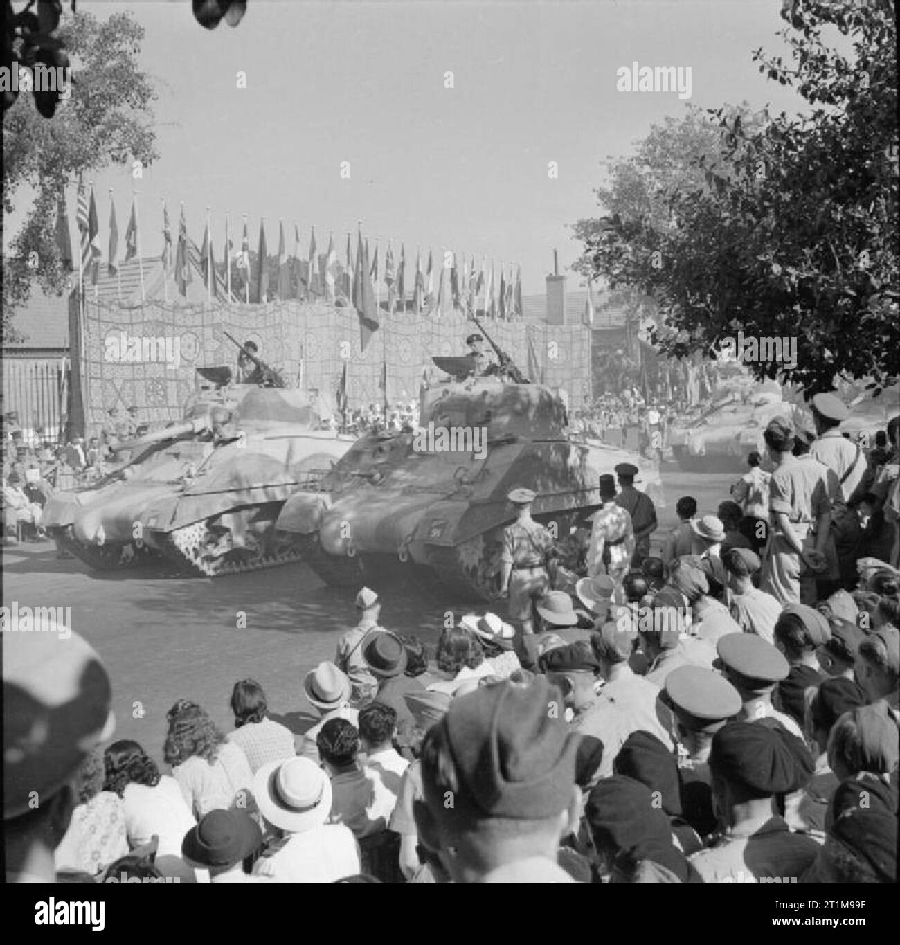 The British Army in North Africa 1943 Two Sherman tanks taking part in ...