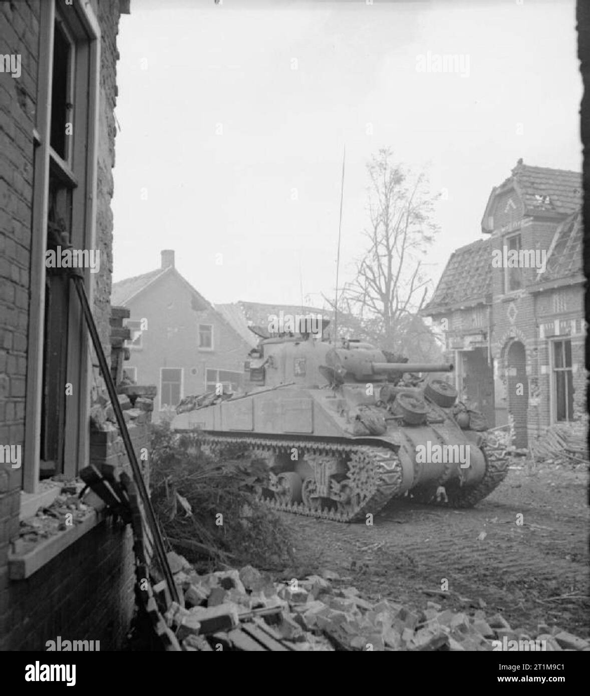 The British Army in North-west Europe 1944 A Sherman command tank ...