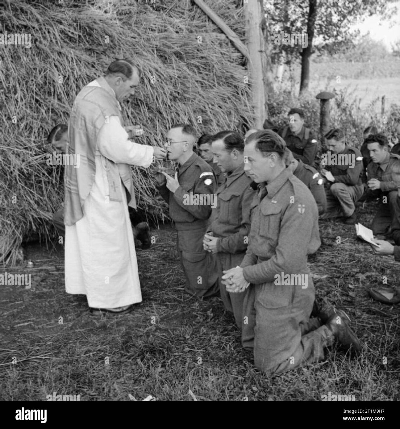The British Army in North-west Europe 1944-45 Father C V Murphy carries ...