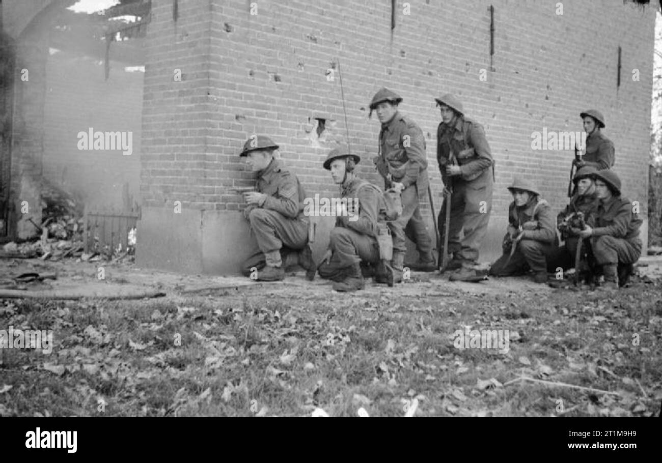 The British Army in North-west Europe 1944-45 Infantry take cover ...