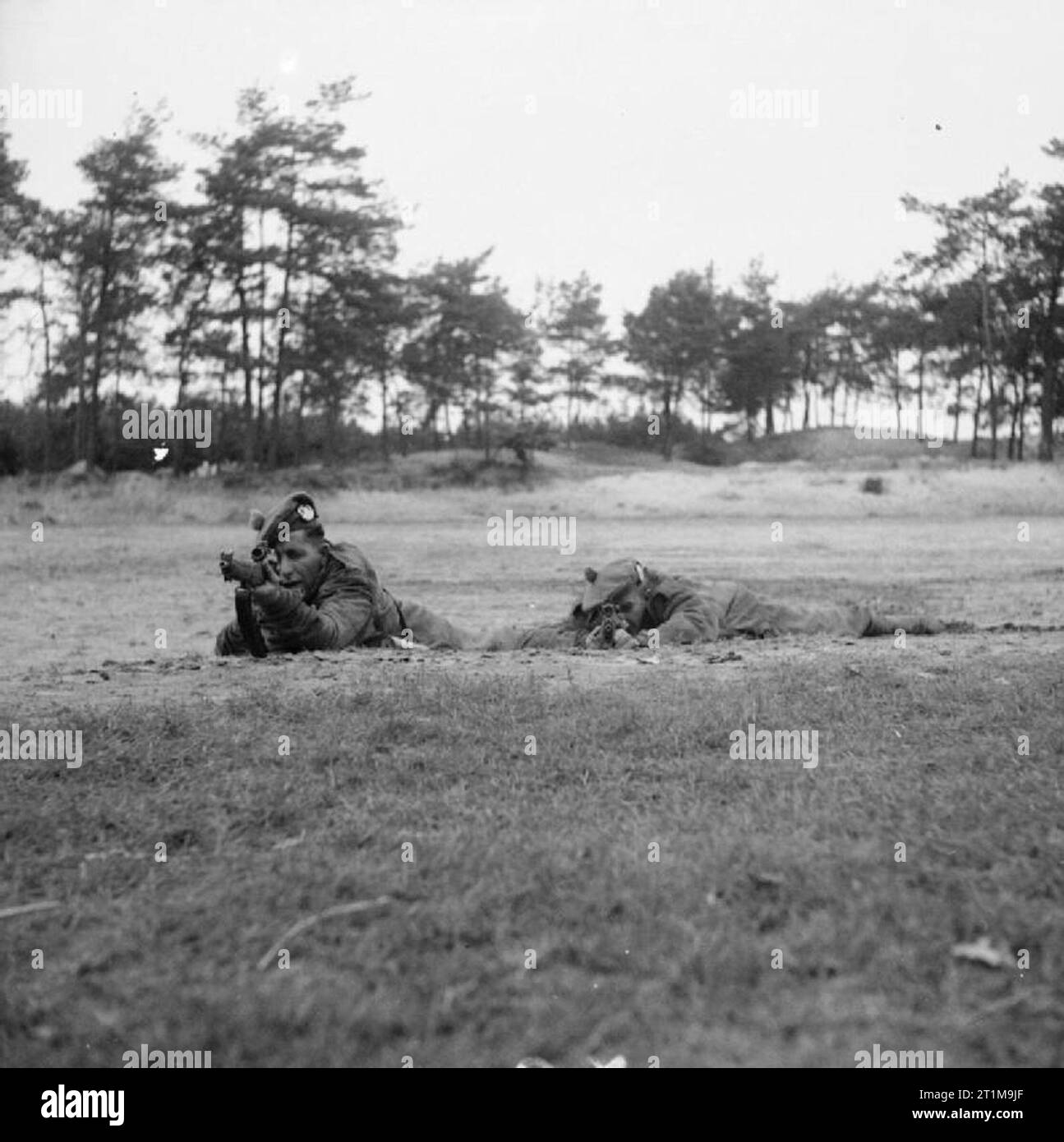 The British Army in North-west Europe 1944-45 A sniper demonstrates the ...