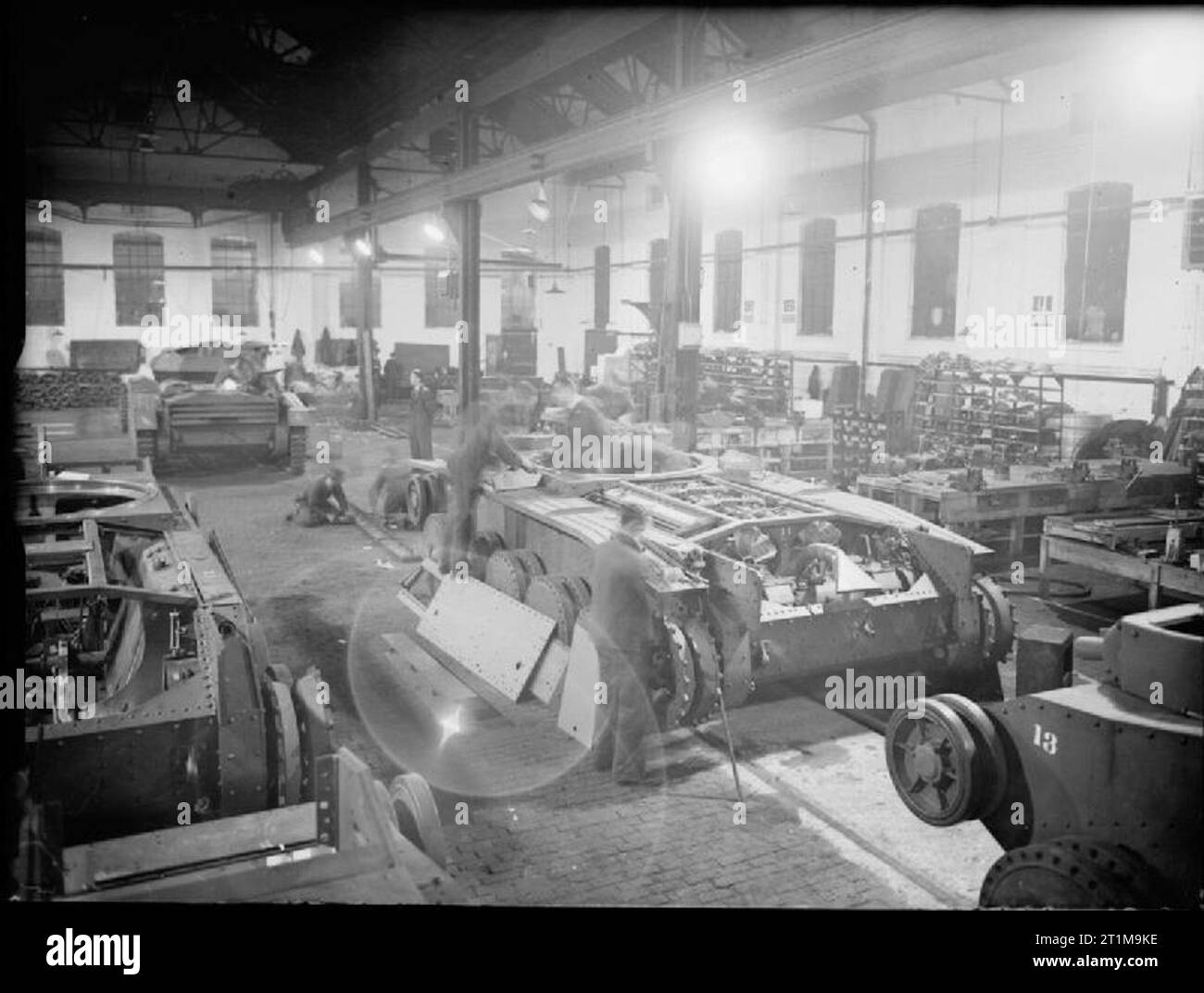 Britain's War Industry 1939-45 Cruiser tanks being constructed at a ...