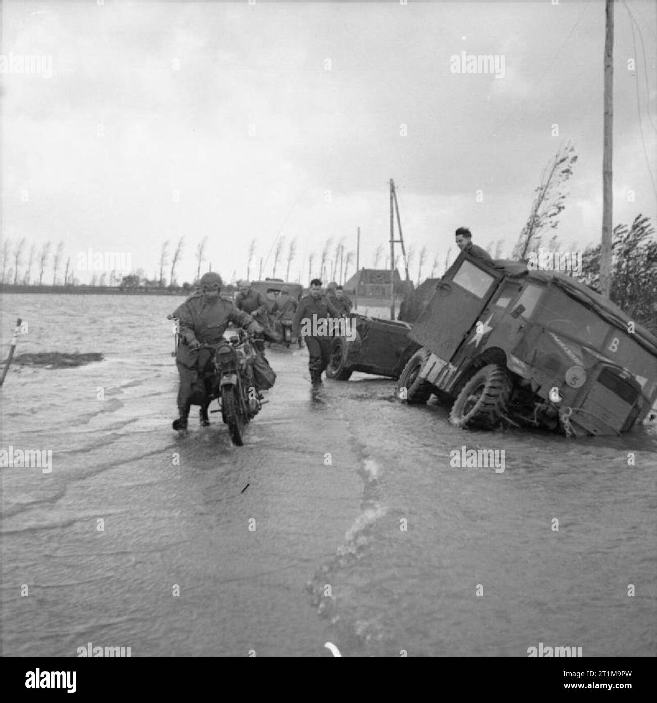 The British Army in North-west Europe 1944-45 A despatch rider pushes ...