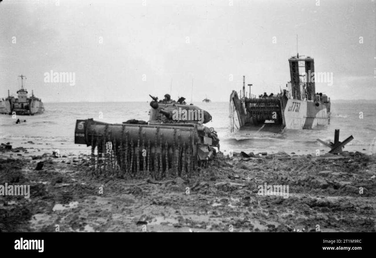 The British Army in North-west Europe 1944-45 A Sherman Crab flail tank ...