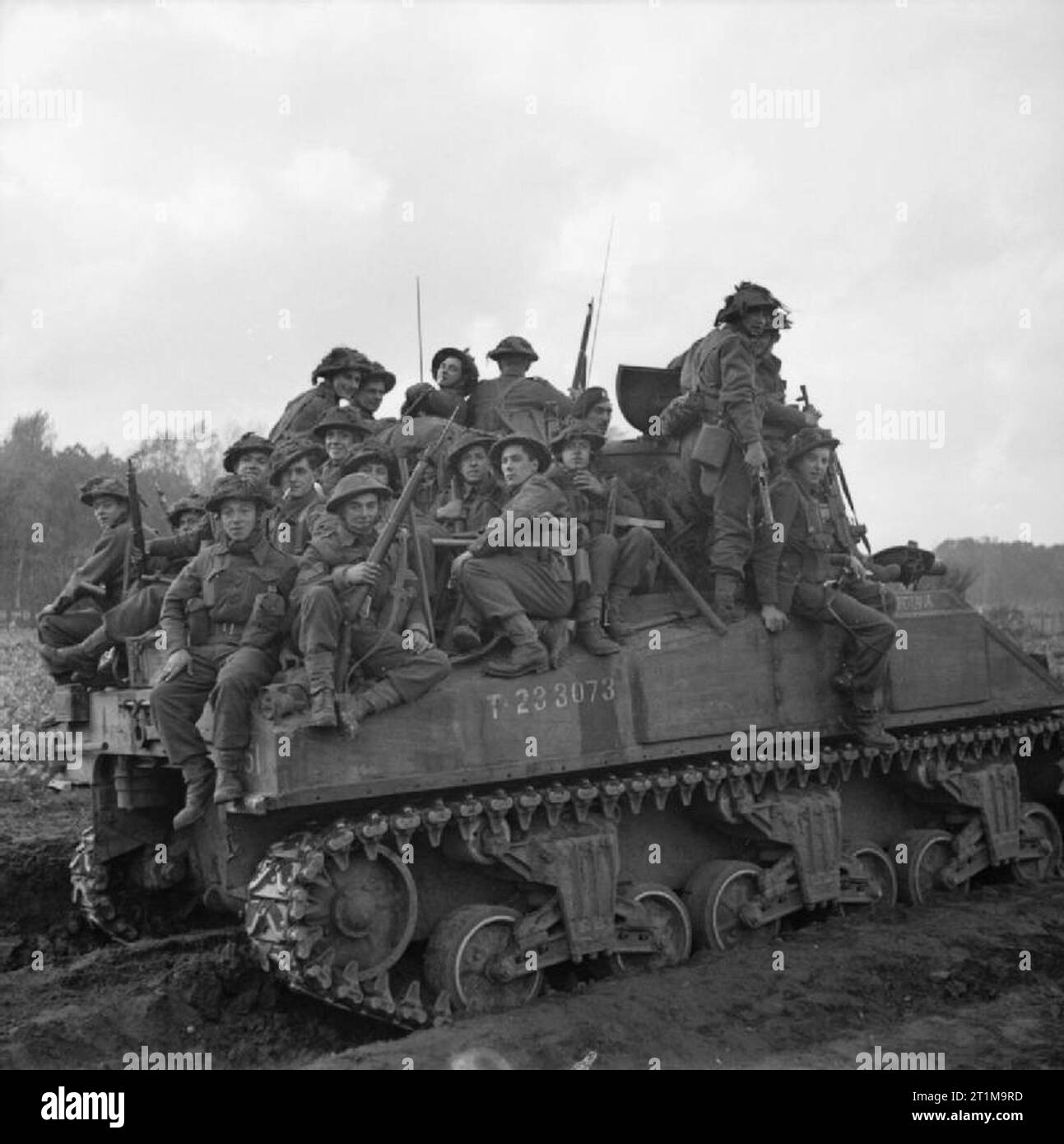 Sherman tank british 1944 Black and White Stock Photos & Images - Alamy