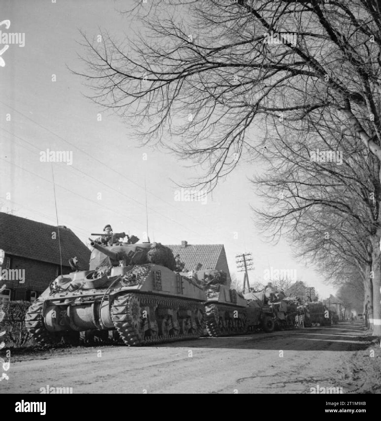 The British Army in North-west Europe 1944-45 Sherman tanks in Gillrath ...