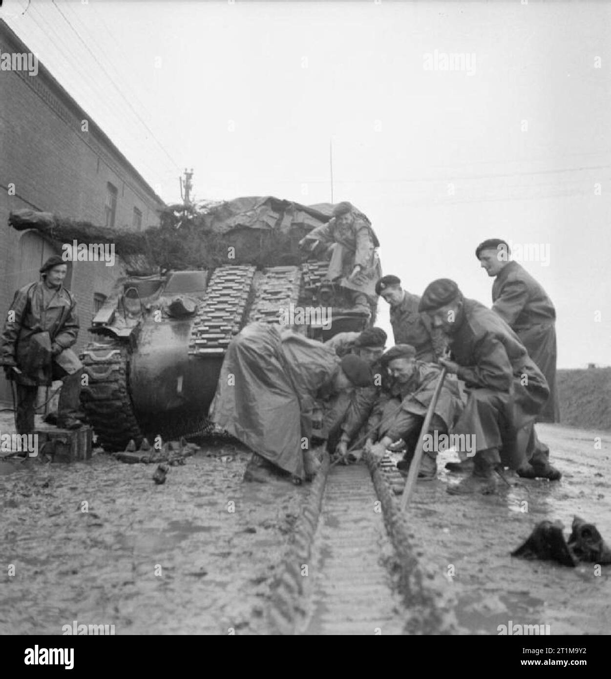 The British Army in North-west Europe 1944-45 REME troops work to ...