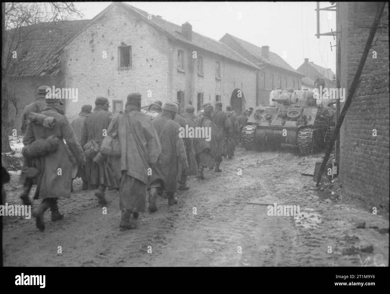 The British Army in North-west Europe 1944-45 German prisoners trudge ...