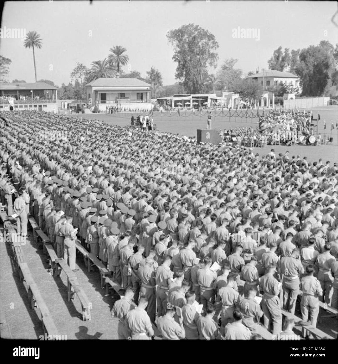 British Forces in Egypt, 1945 British service personnel attending a ...