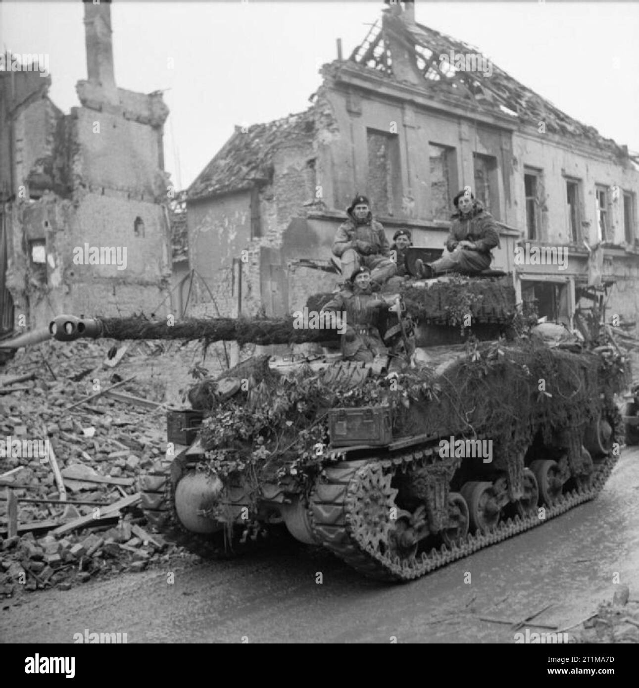 The British Army in North-west Europe 1944-45 A Sherman Firefly drives ...