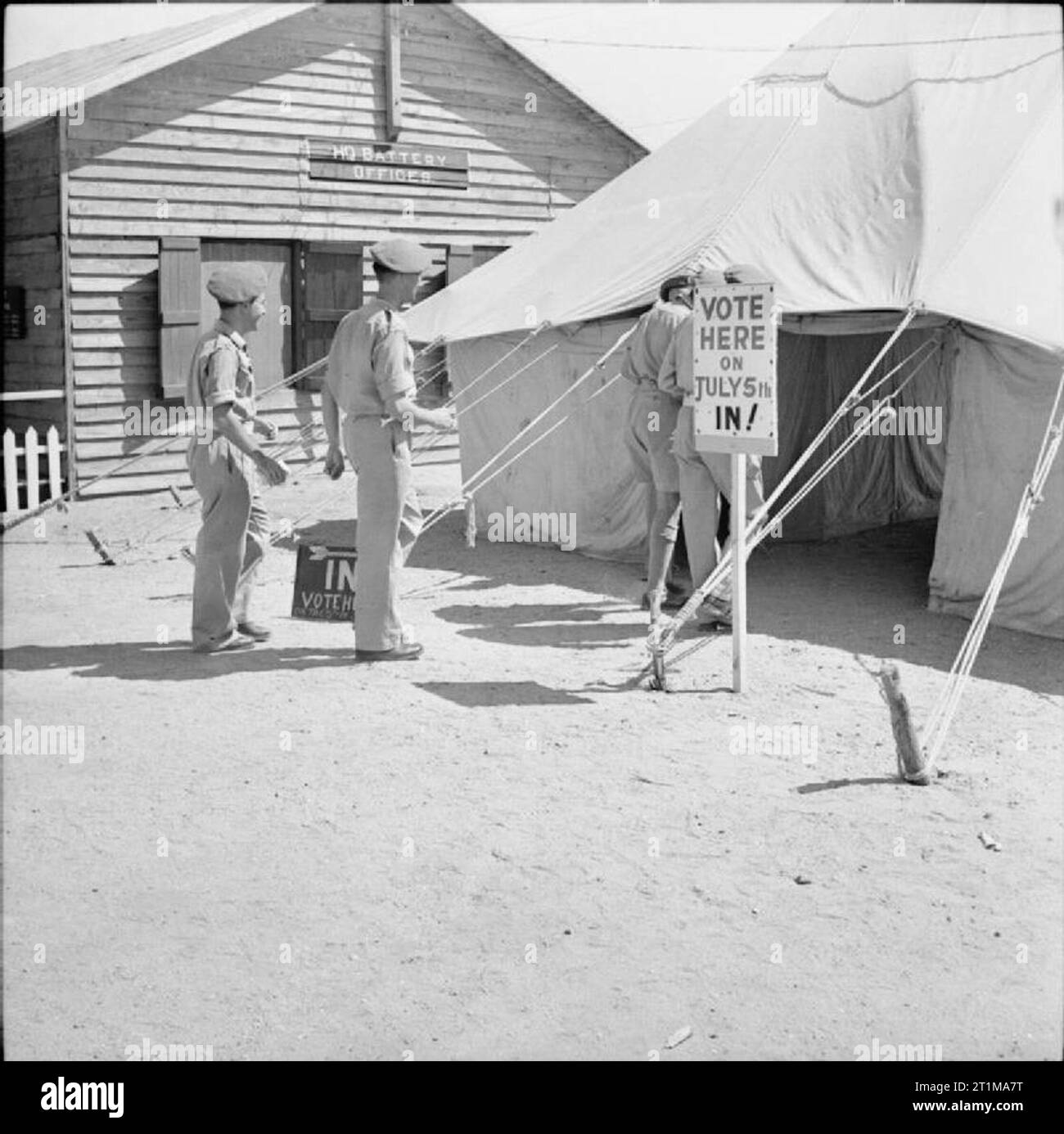 British Forces in the Middle East, 1945-1947 Gunners about to enter a ...