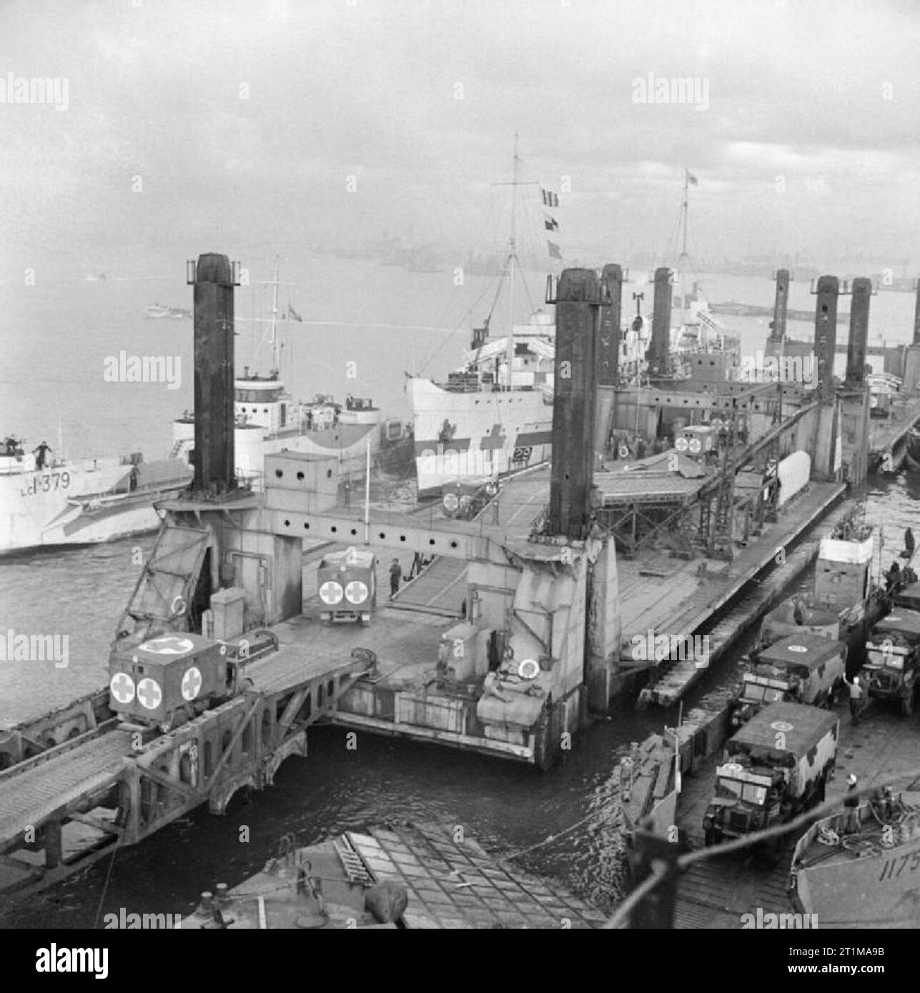 The British Army in North-west Europe 1944-45 Hospital ship alongside ...