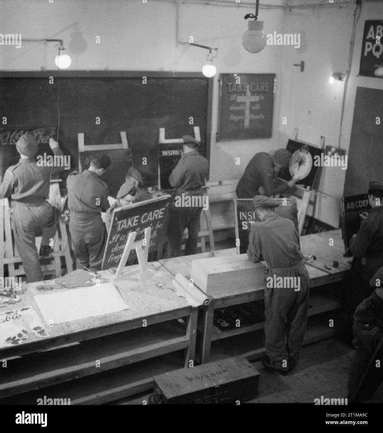 Germany Under Allied Occupation Sign writing class underway at the ...