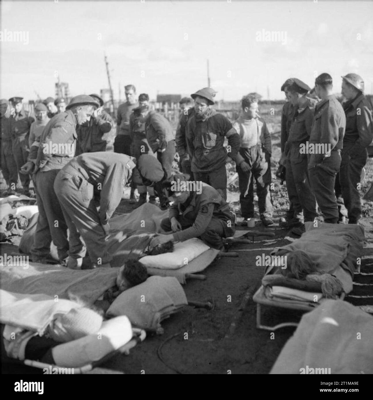The British Army in North-west Europe 1944-45 Wounded at Breskens await ...