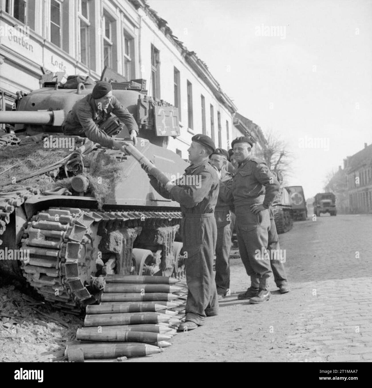 The British Army in North-west Europe 1944-45 The crew of a Sherman ...