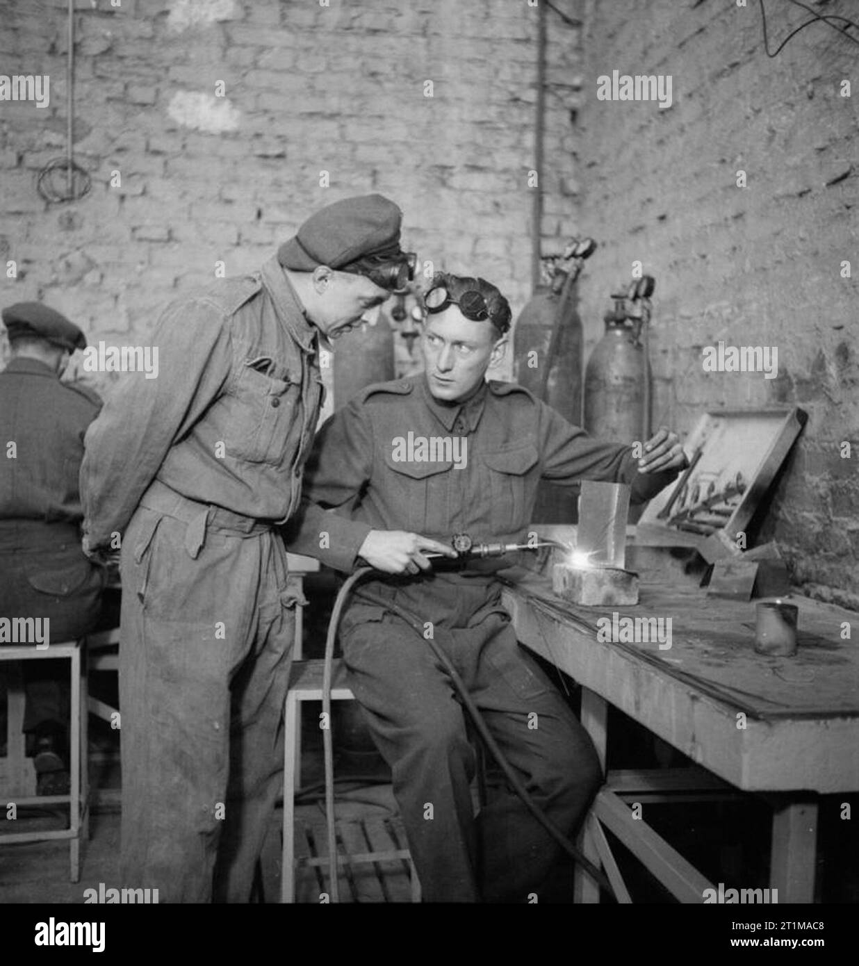 Germany Under Allied Occupation A soldier is given instruction in ...