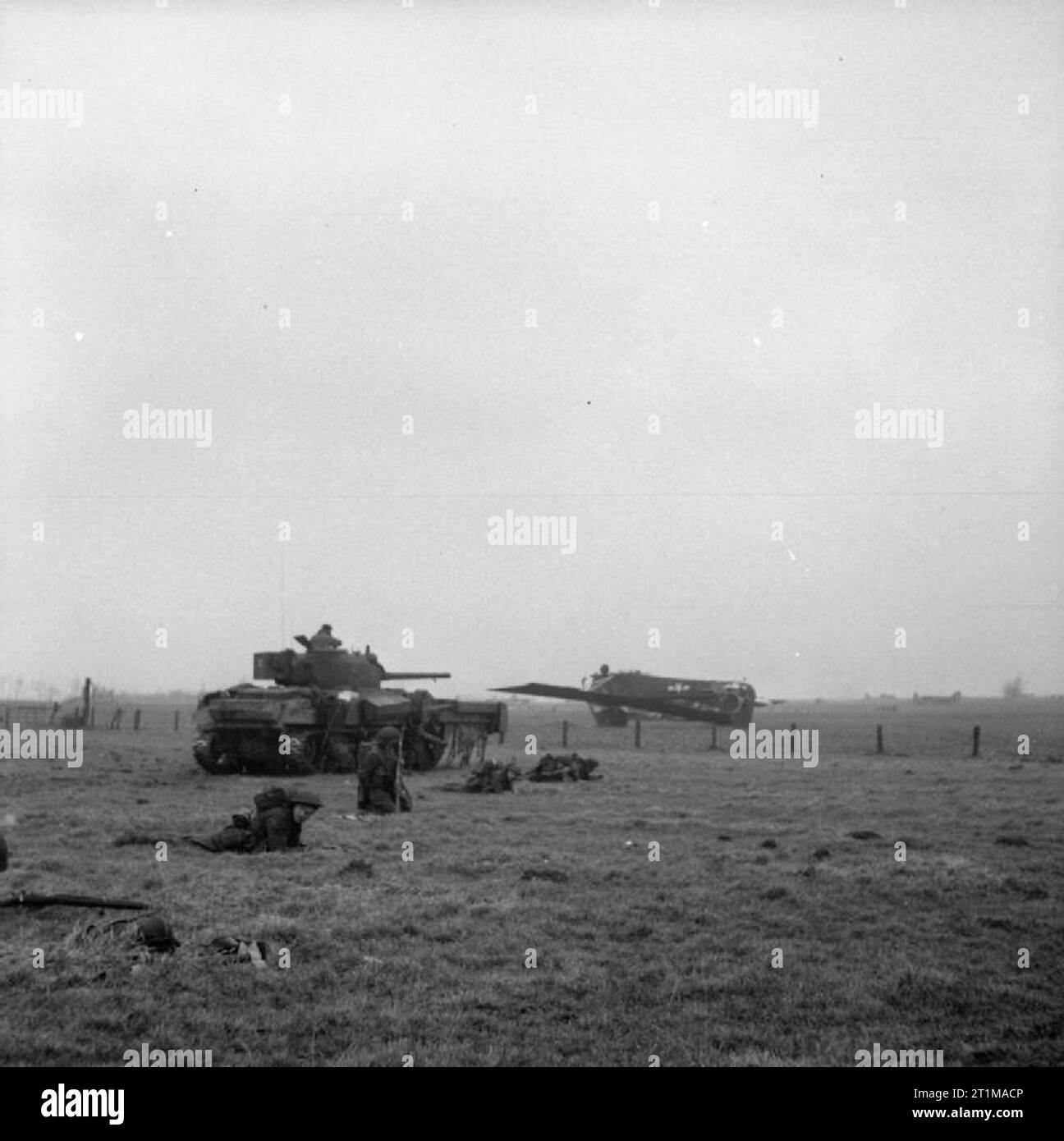 The British Army in North-west Europe 1944-45 A Sherman flail tank ...