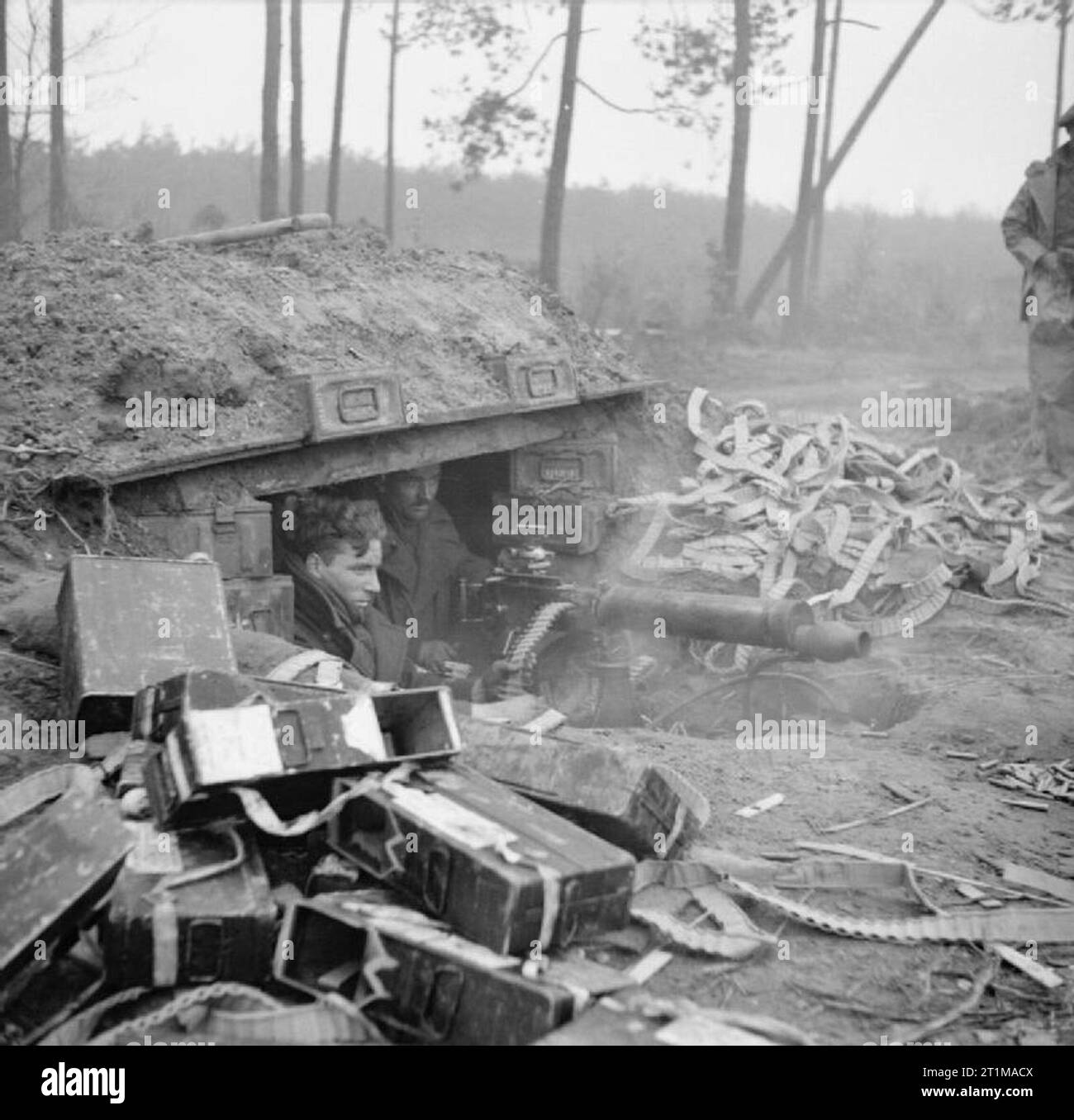 The British Army in North-west Europe 1944-45 Vickers machine gun of ...