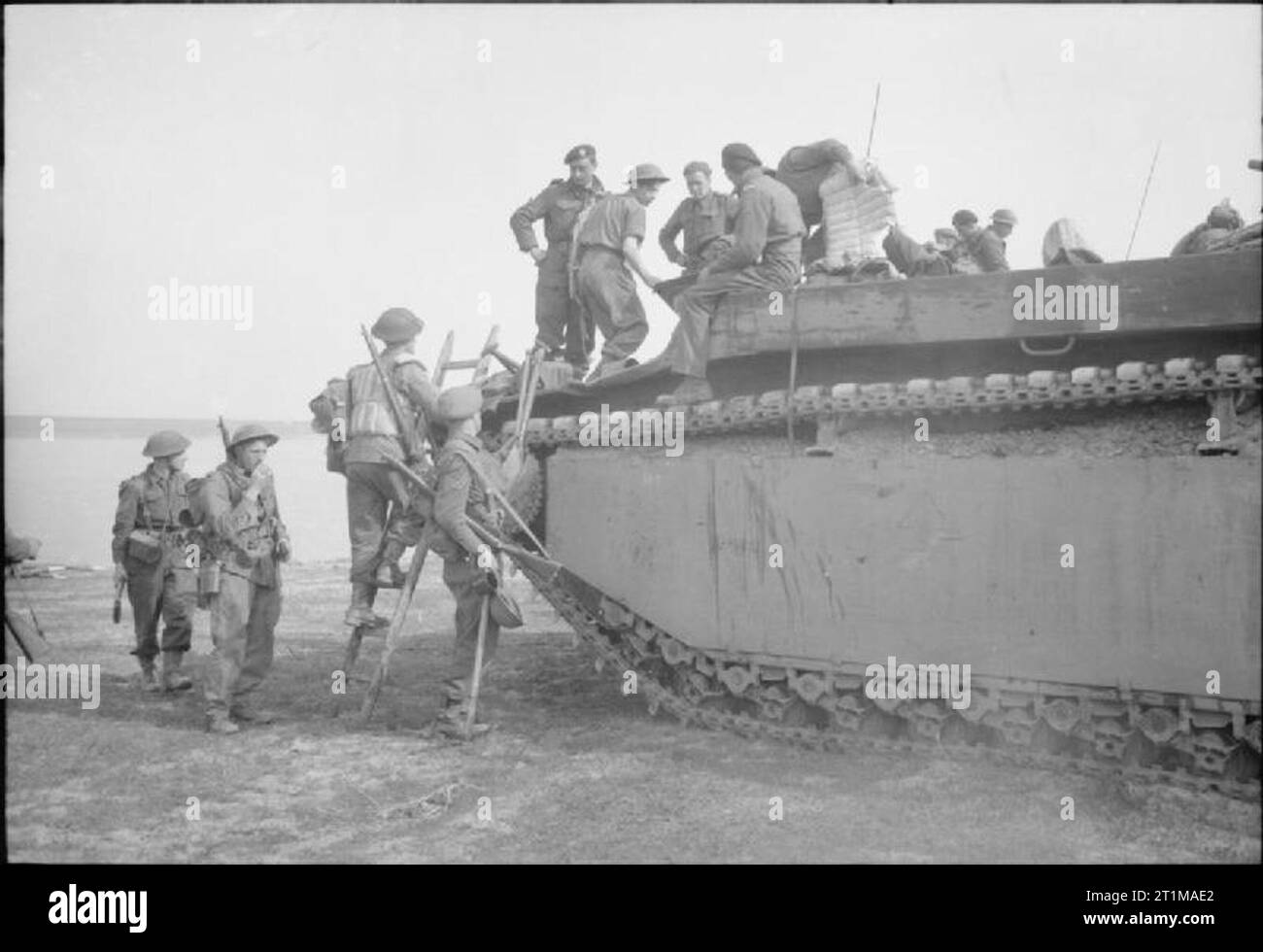 The British Army in North-west Europe 1944-45 Royal Engineers climb ...