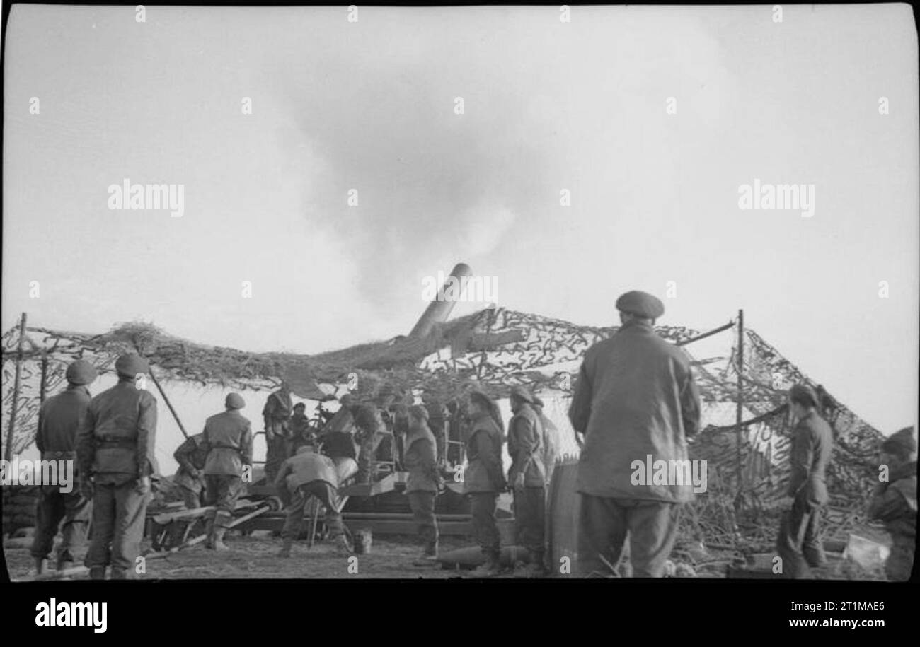 The British Army in North-west Europe 1944-45 240mm howitzer of 3rd Super Heavy Regiment, Royal ...