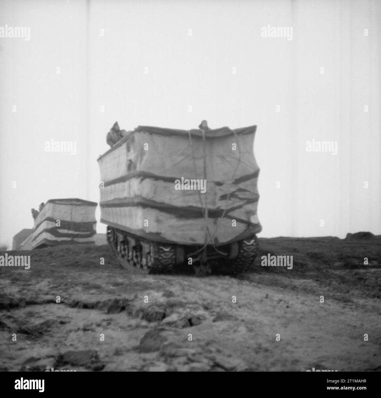 The British Army in North-west Europe 1944-45 Sherman DD tanks with ...