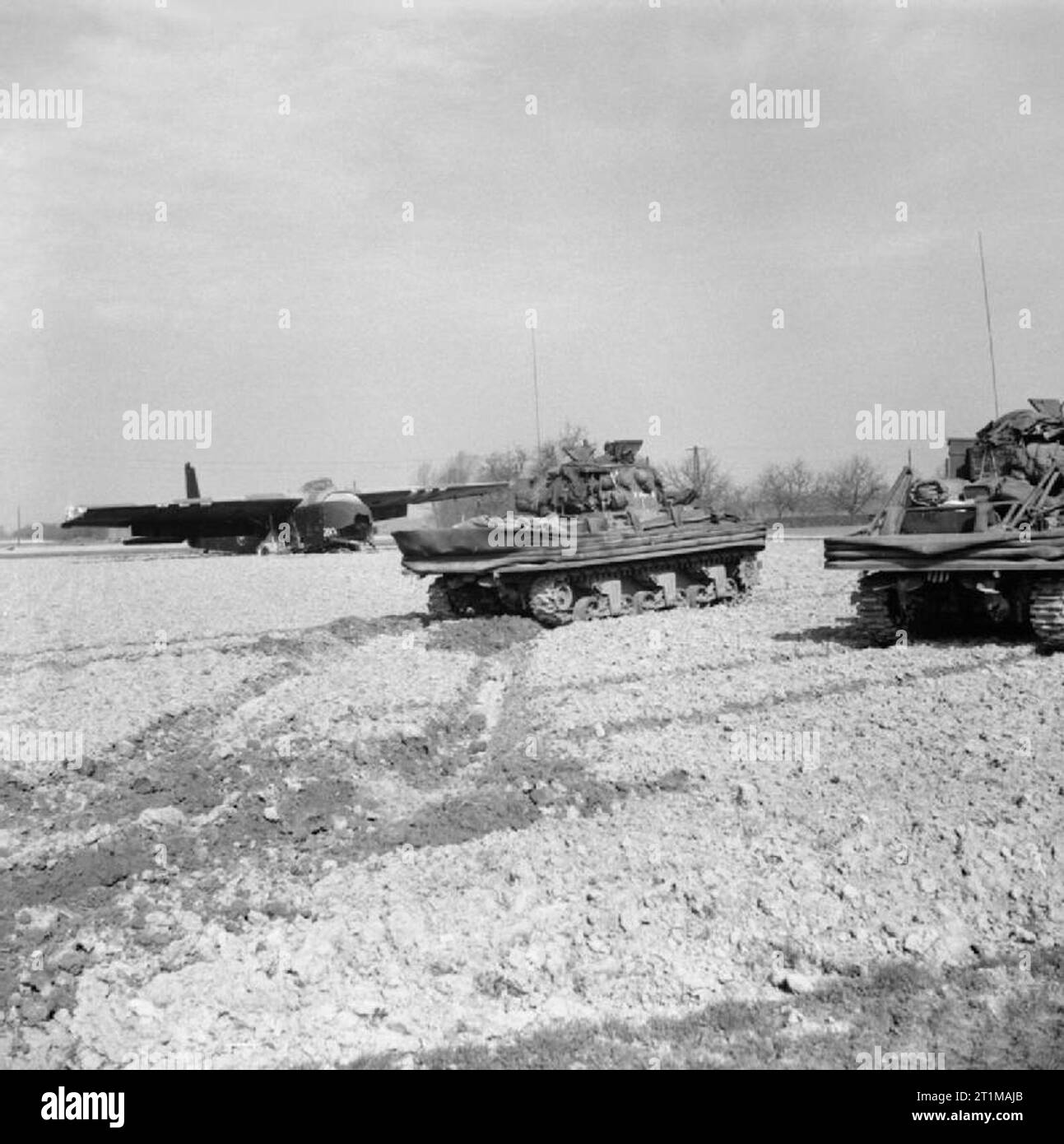 The British Army in North-west Europe 1944-45 Sherman DD tanks with ...