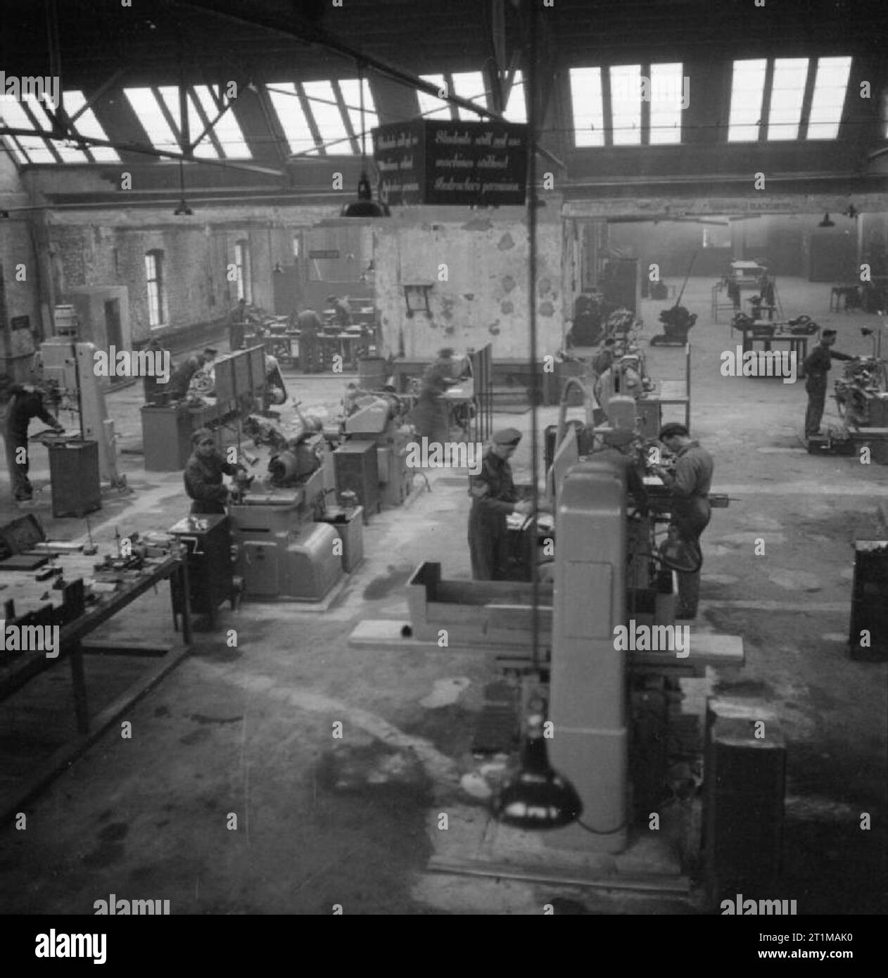 Germany Under Allied Occupation General view of the engineering shop at ...