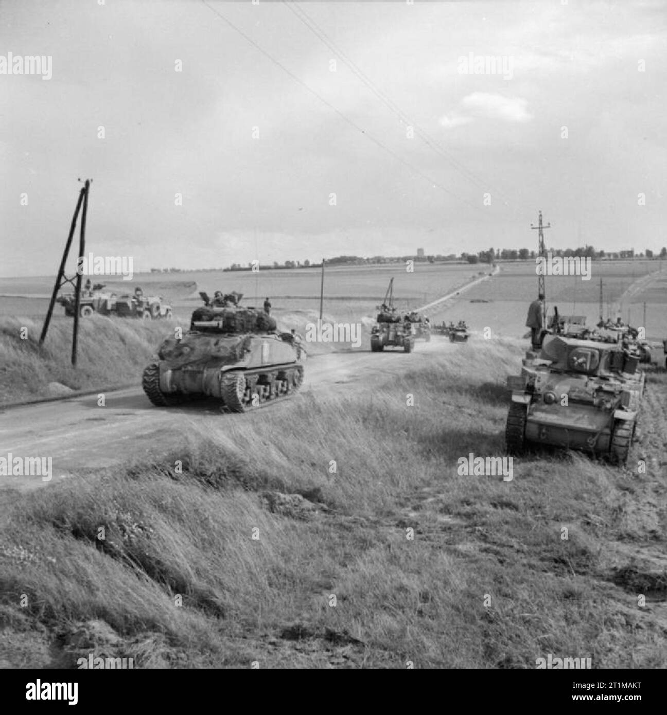 The British Army in North-west Europe 1944-45 Sherman and Stuart tanks ...