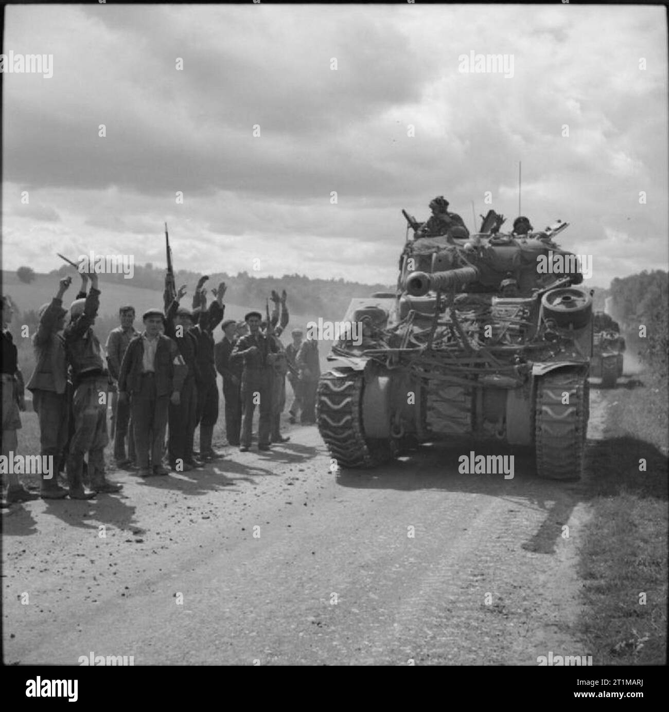 The British Army in North-west Europe 1944-45 Members of the FFI cheer ...