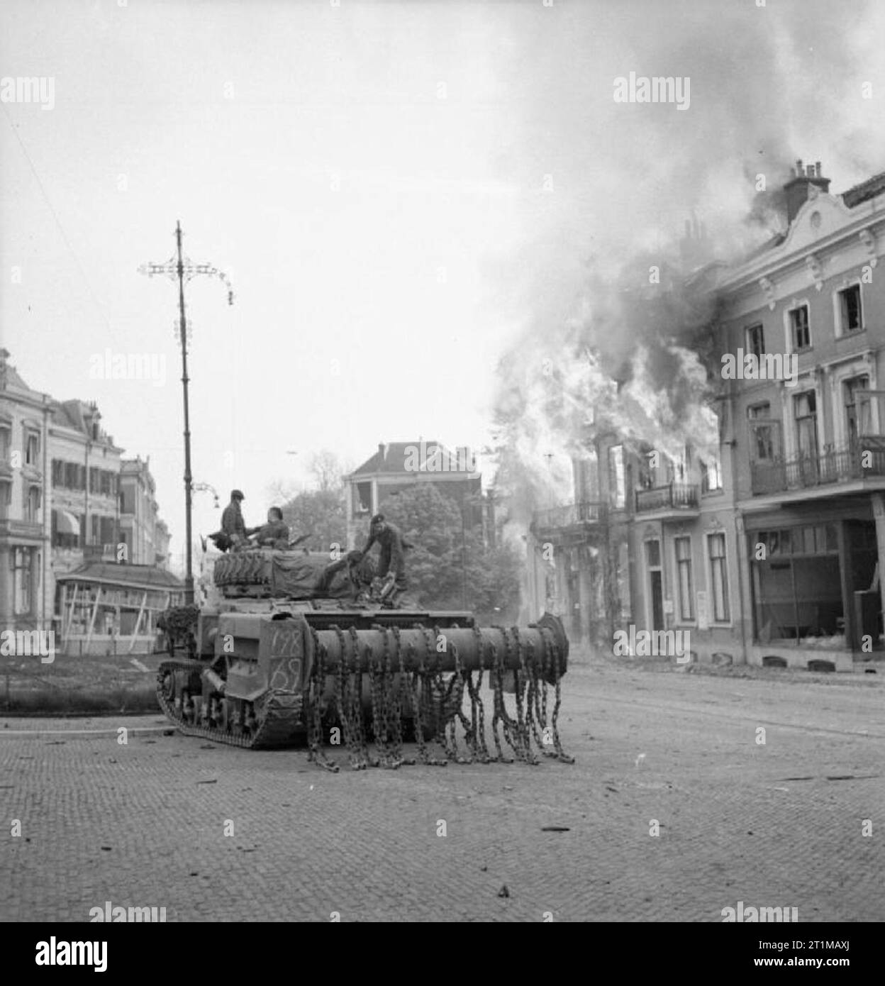 The British Army in North-west Europe 1944-45 A Sherman Crab flail tank ...