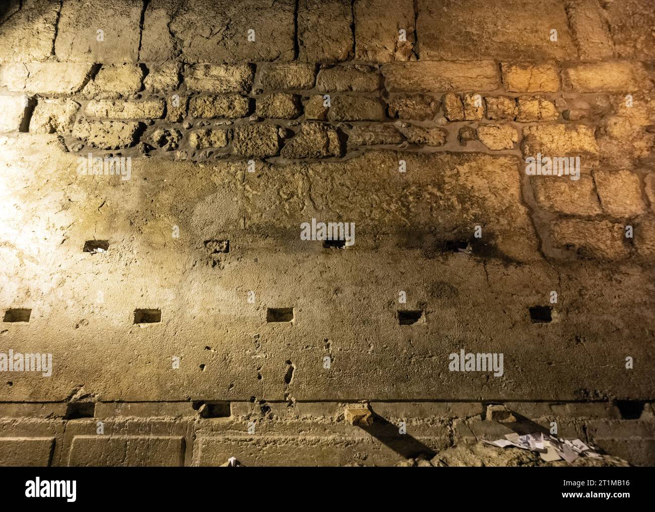 Jerusalem, Israel - October 13, 2017: Western Wall underground Tunnel ...