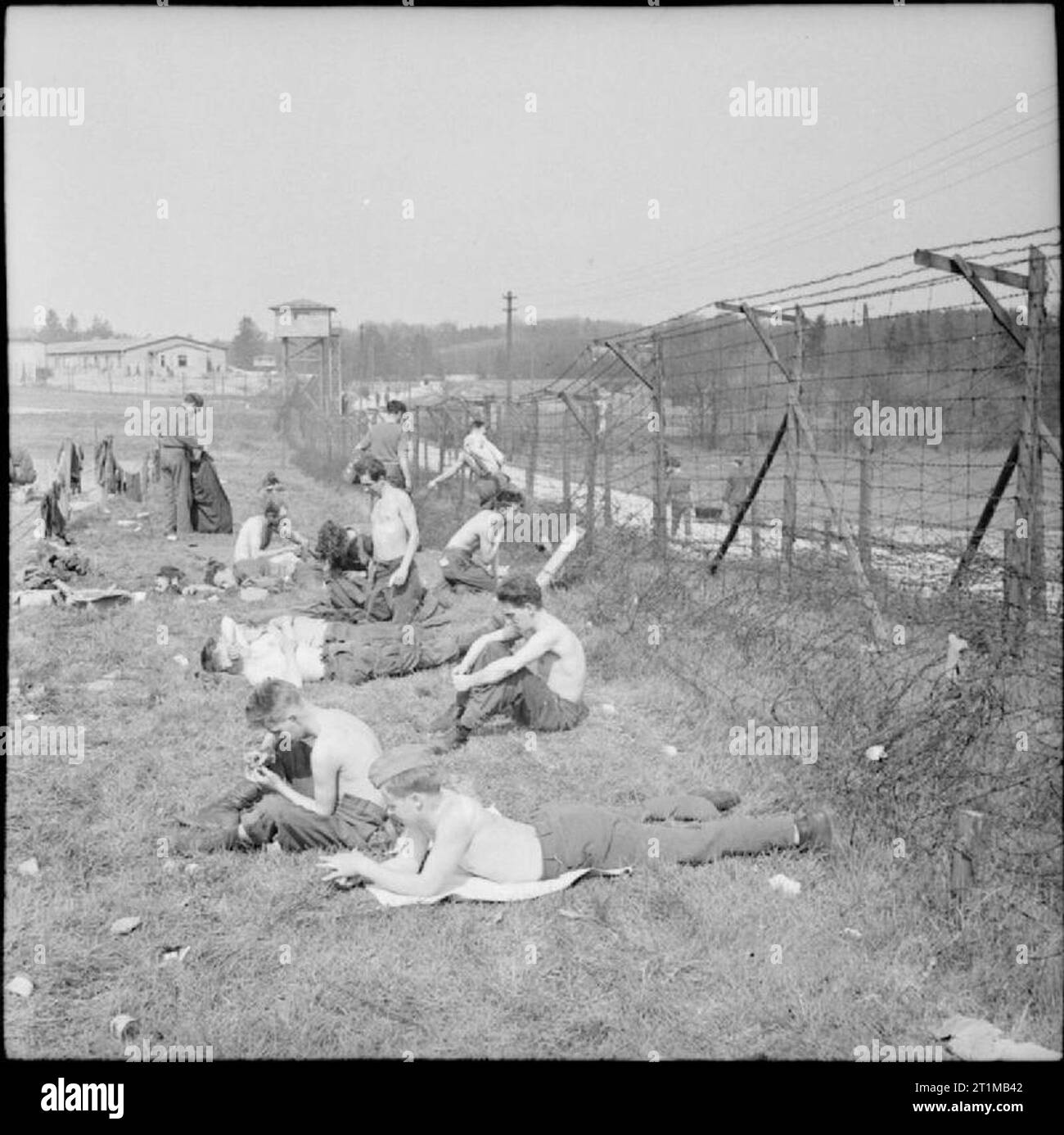 The British Army in North-west Europe 1944-45 Liberated POWs relax in ...