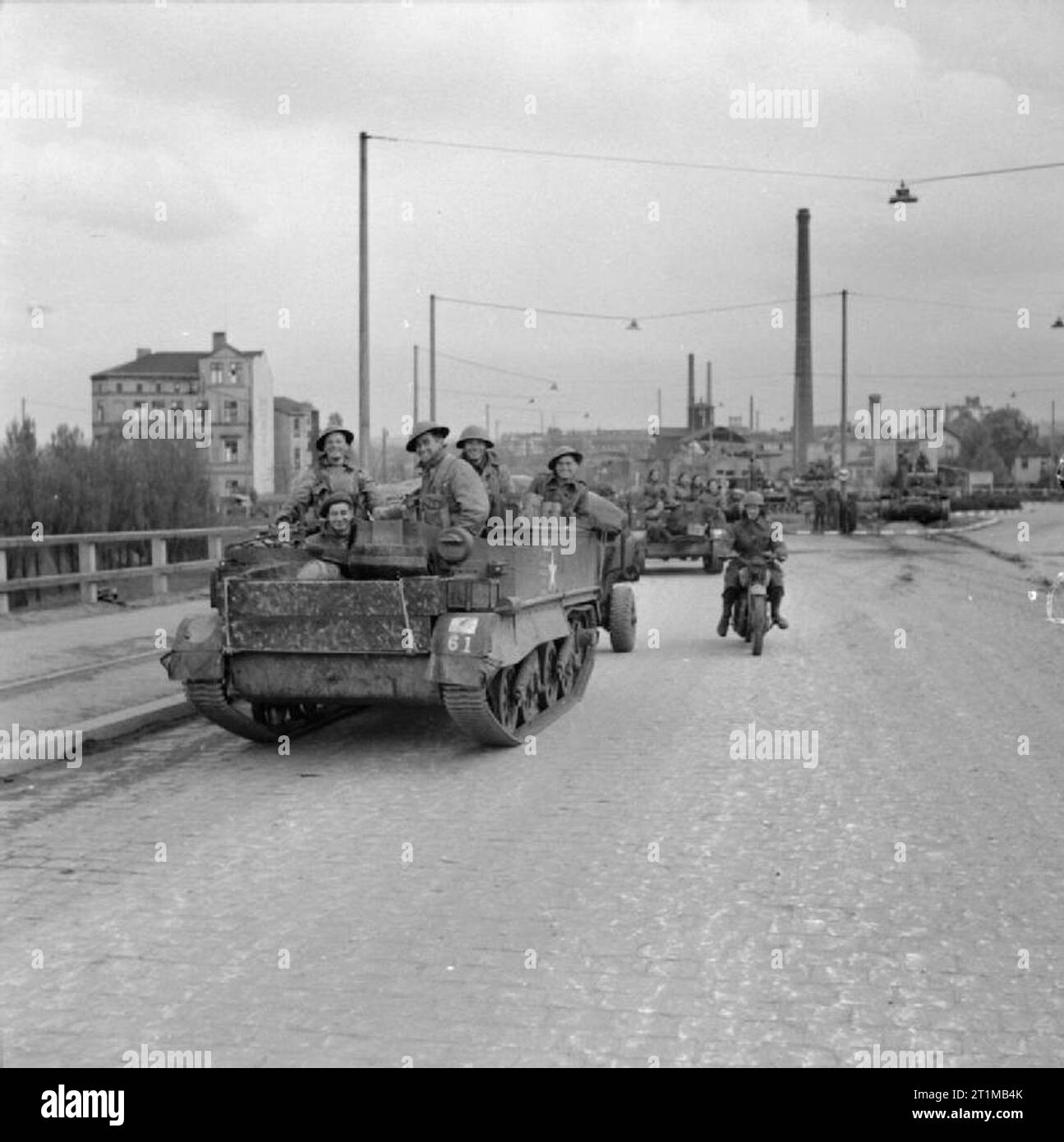 The British Army in North-west Europe 1944-45 Universal carriers of 7th Armoured Division in ...