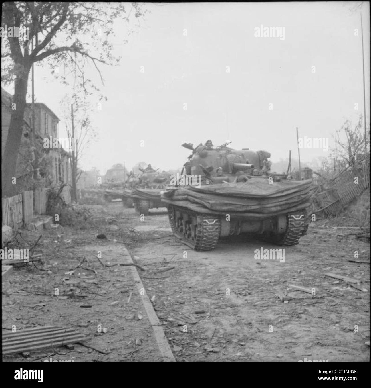 The British Army in North-west Europe 1944-45 Sherman DD tanks with ...