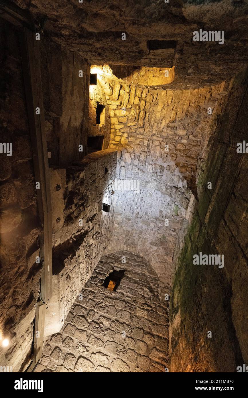 Jerusalem, Israel - October 13, 2017: Western Wall underground Tunnel ...