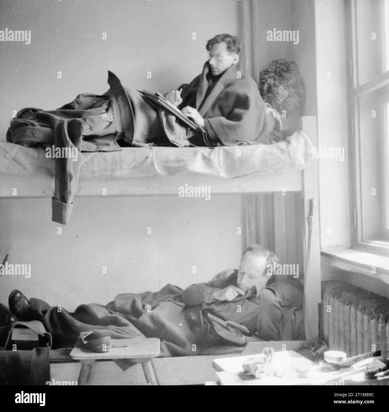 Army bunks Black and White Stock Photos & Images - Alamy