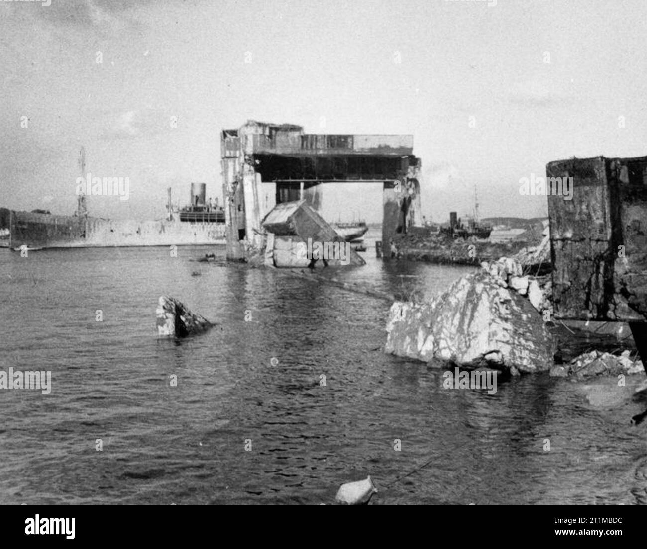 Germany Under Allied Occupation Remains of the U-Boat pens at Kiel ...