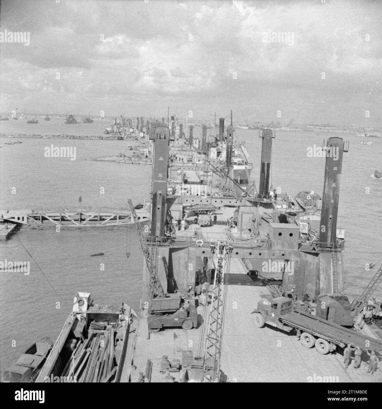 The British Army in North-west Europe 1944-45 General view of the LST ...