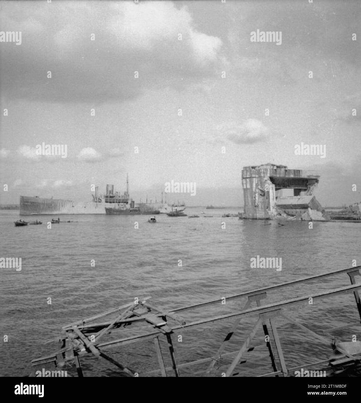 Germany Under Allied Occupation Clear view of the cargo-ship that was ...