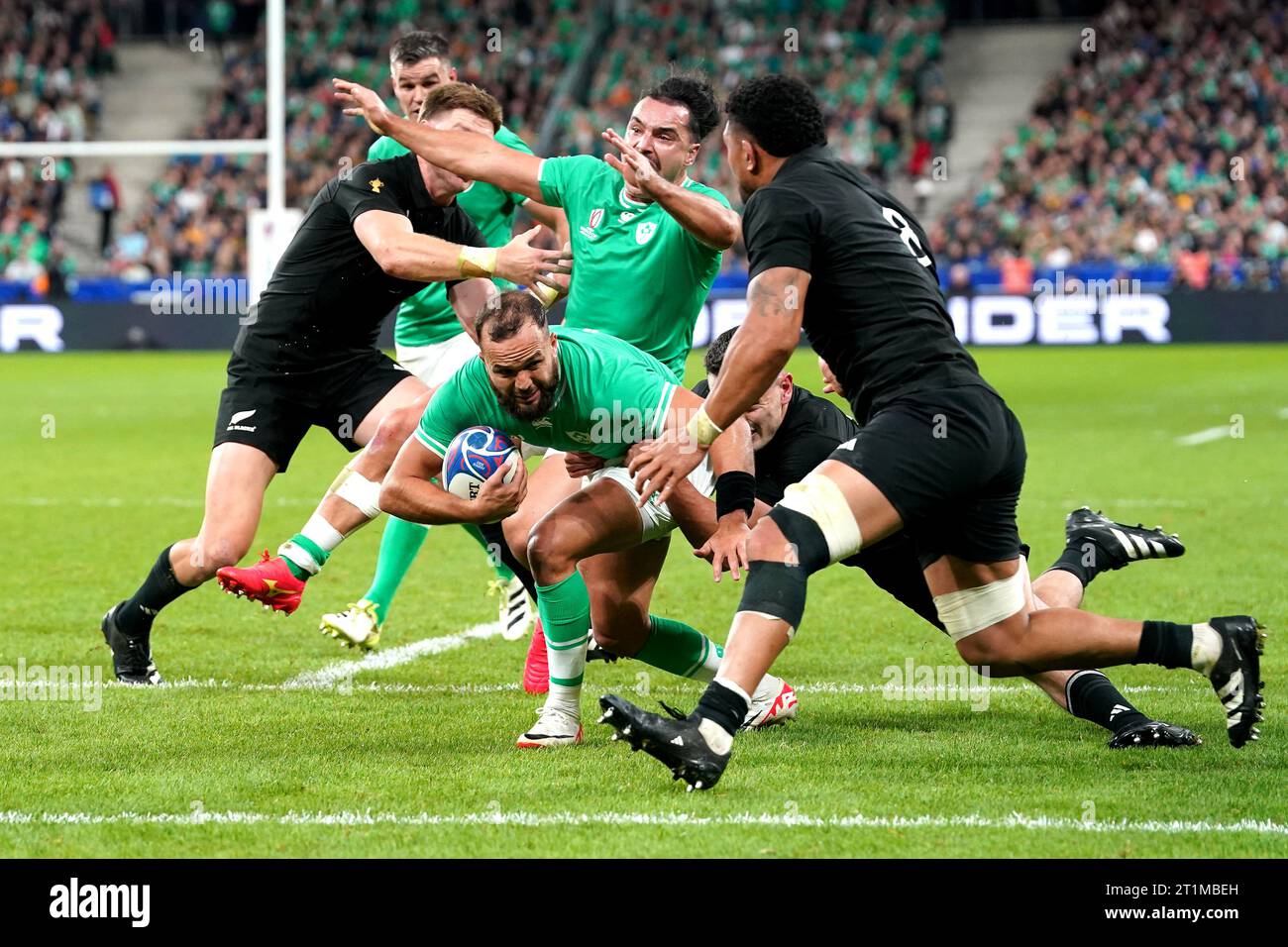 Ireland's Jamison Gibson-Park on his way to scoring his side's second ...