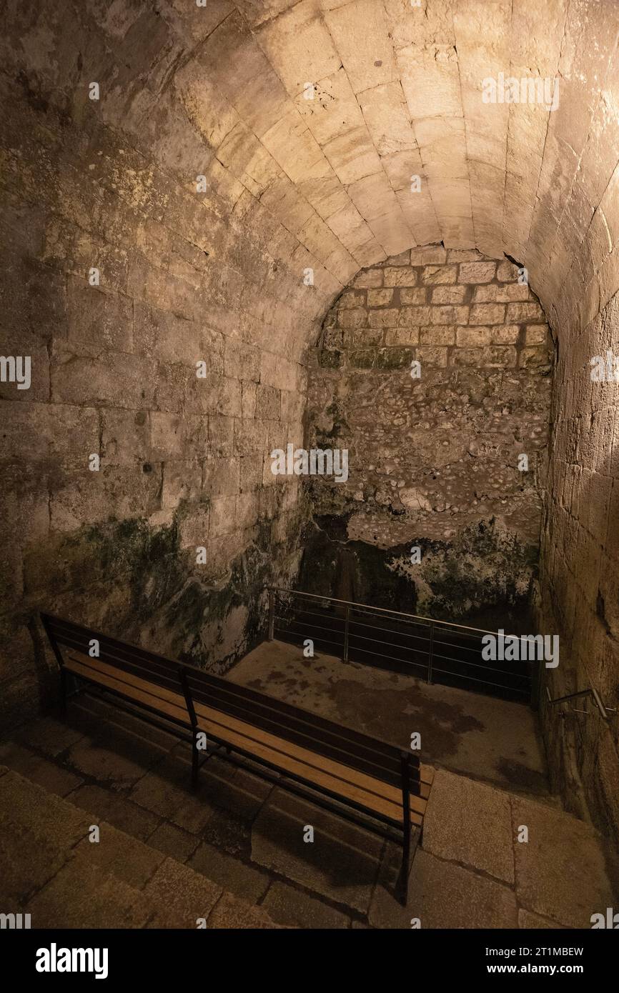 Jerusalem, Israel - October 13, 2017: Western Wall underground Tunnel ...