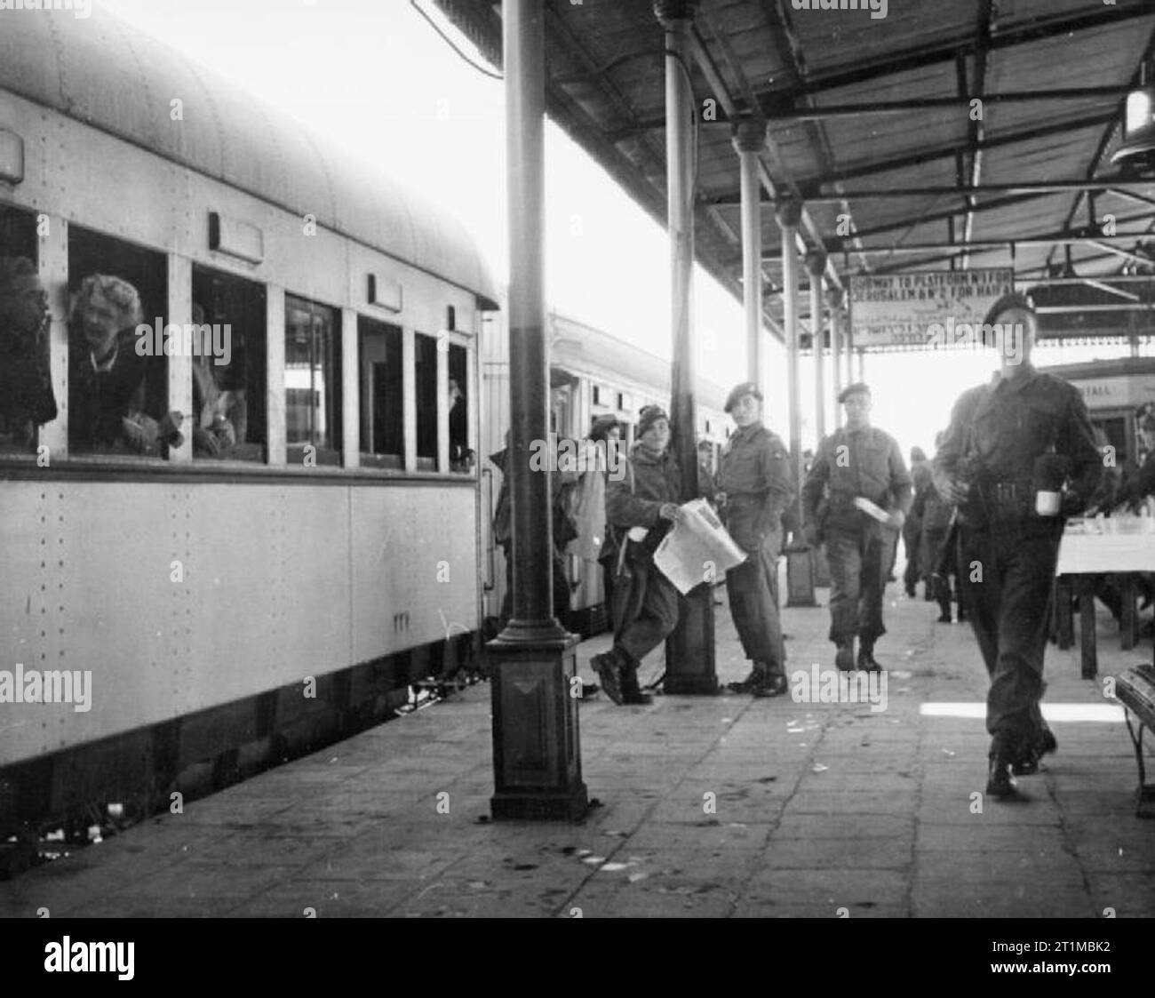 British Forces in the Middle East, 1945-1947 View of the platform at ...