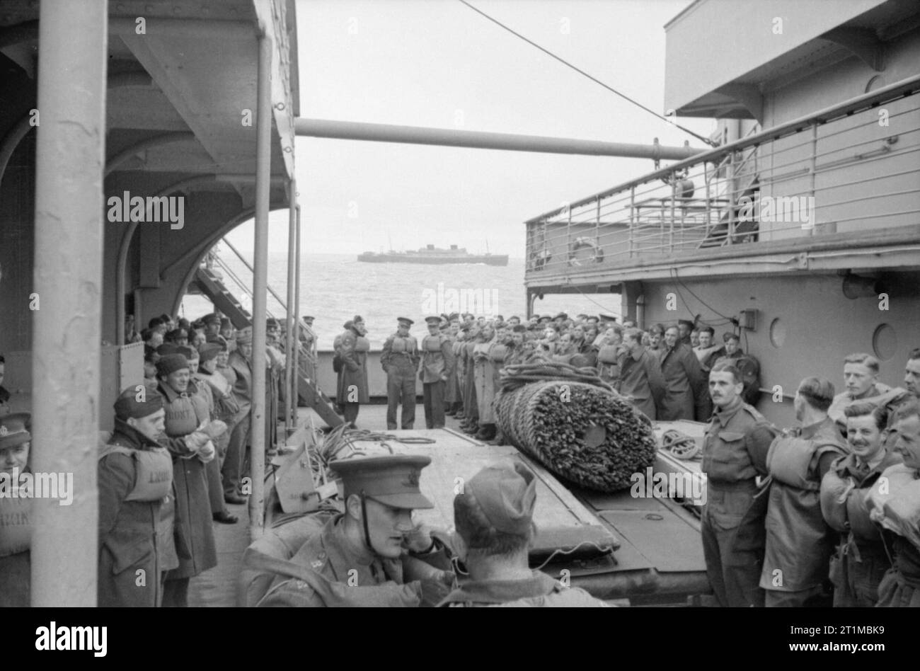 The British Army in Norway April - June 1940 Troops on board the liner ...